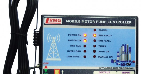 Three Phase GSM Mobile Motor Pump Controller with All Safety Protection ...